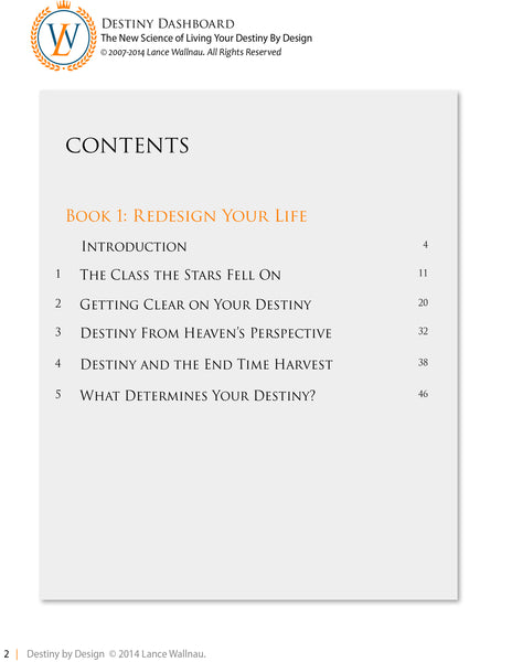 Destiny Dashboard – Resources from Lance Wallnau